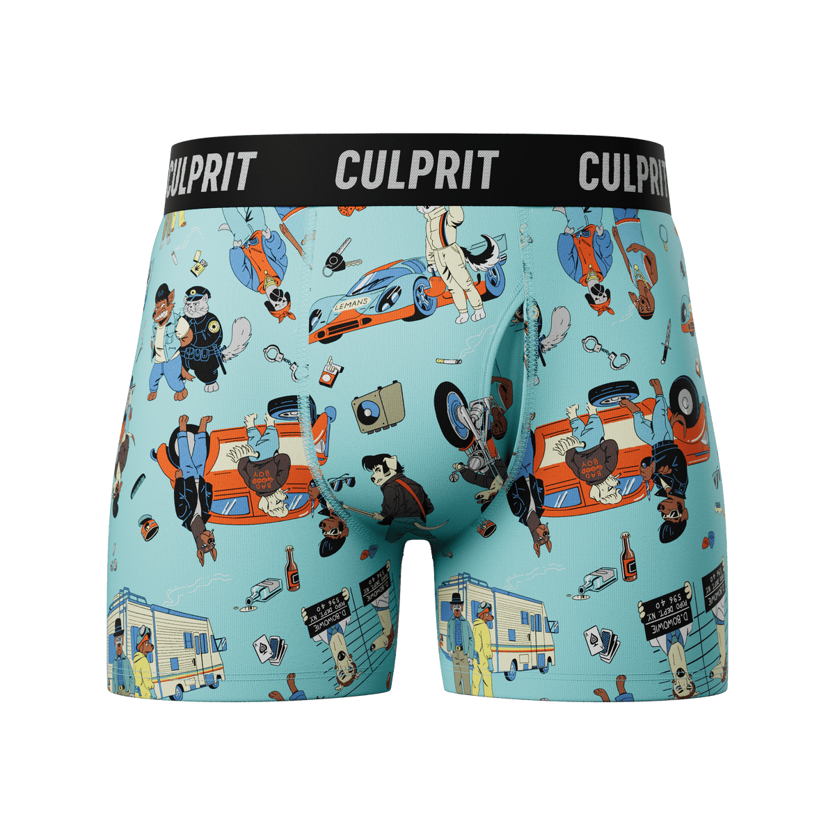 Bad to the Bone 🚓 Boxer Briefs w/ fly